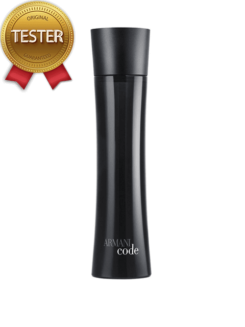 Armani black code tester store